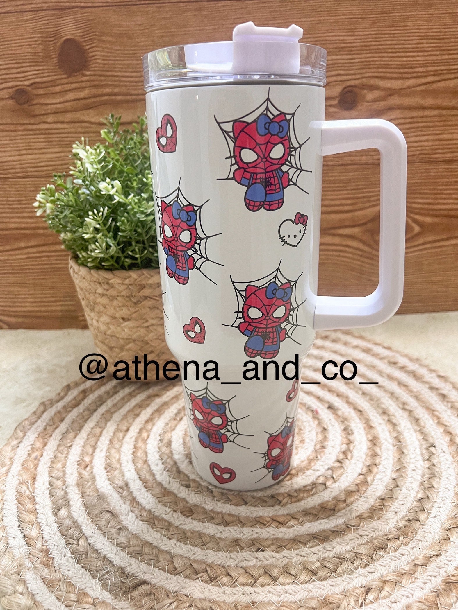 Kitty Spider 40 Oz Tumbler | 40 Oz Tumbler| Travel Mug| Kawaii Mug ...