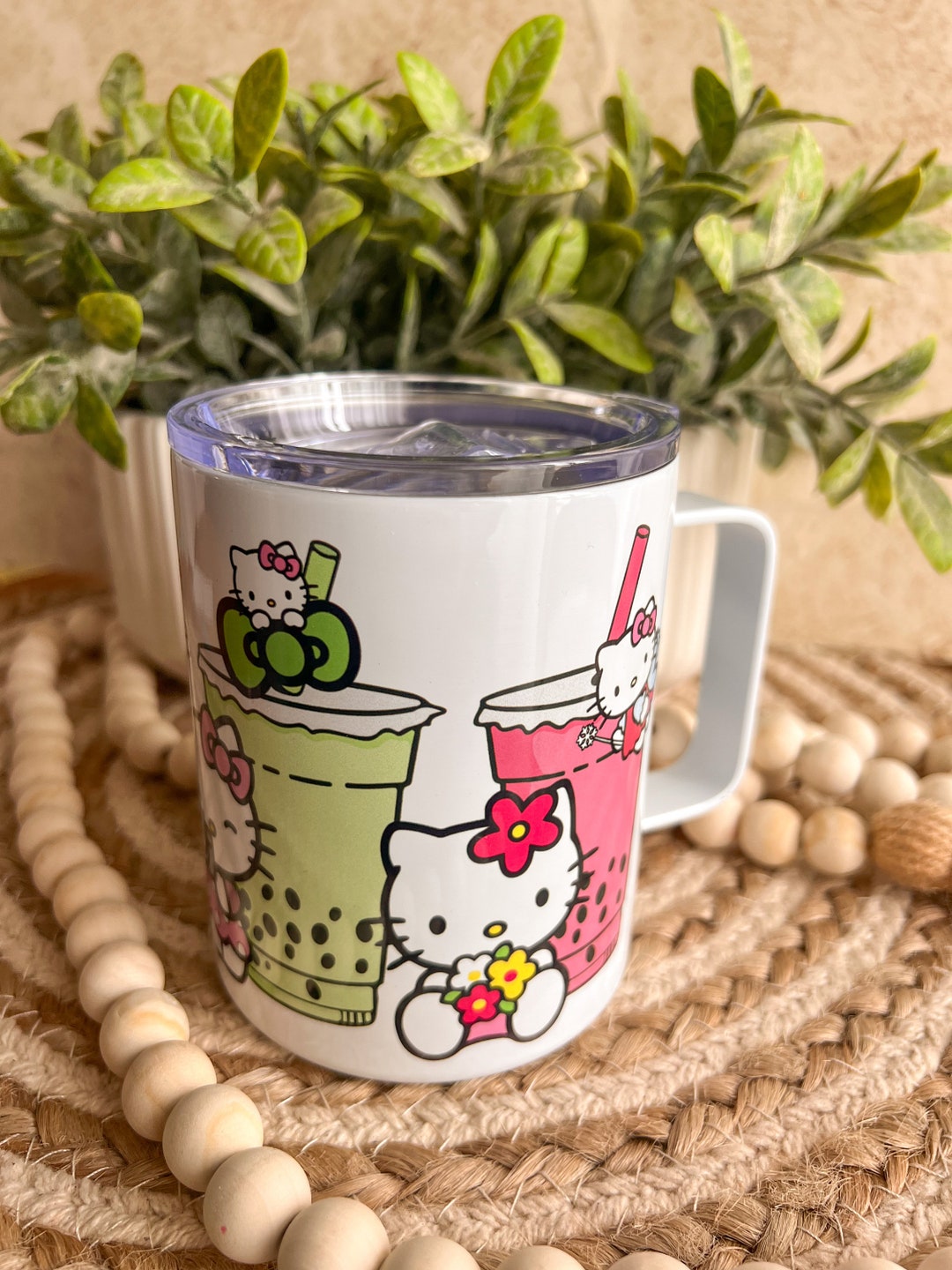 Kitty Boba Mug | Kitty and Friends| Kawaii Kitty| Cute Kitty|pink Kitty ...