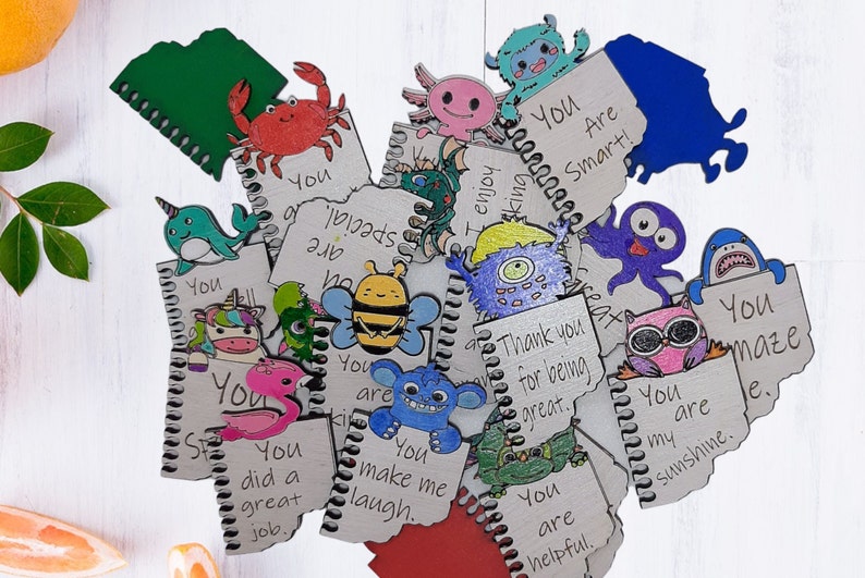 Lunch Box or Backpack Note Tokens Digital File Positive Wood - Etsy