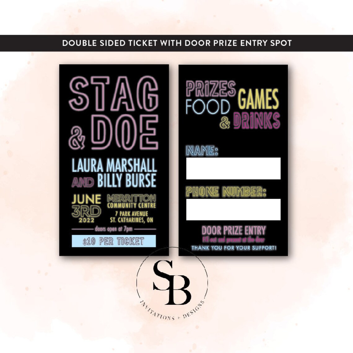Neon Fun Tickets | Stag & Doe | Weddings | Light up | Jack and Jill ...