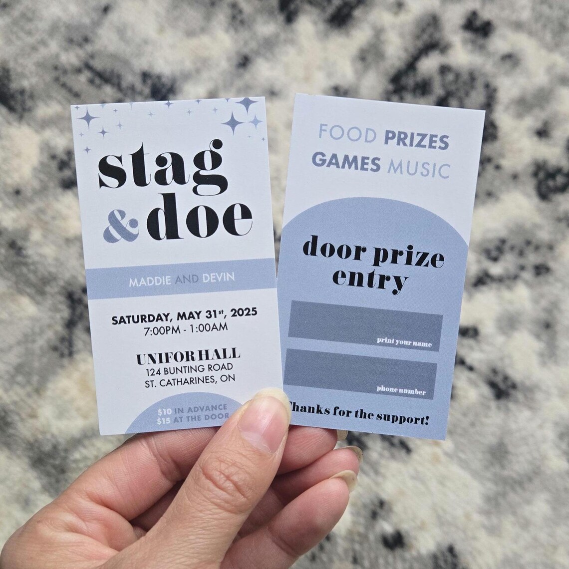 Boho Inspired | Simple and Clean | Blue + White | Stag & Doe Tickets ...