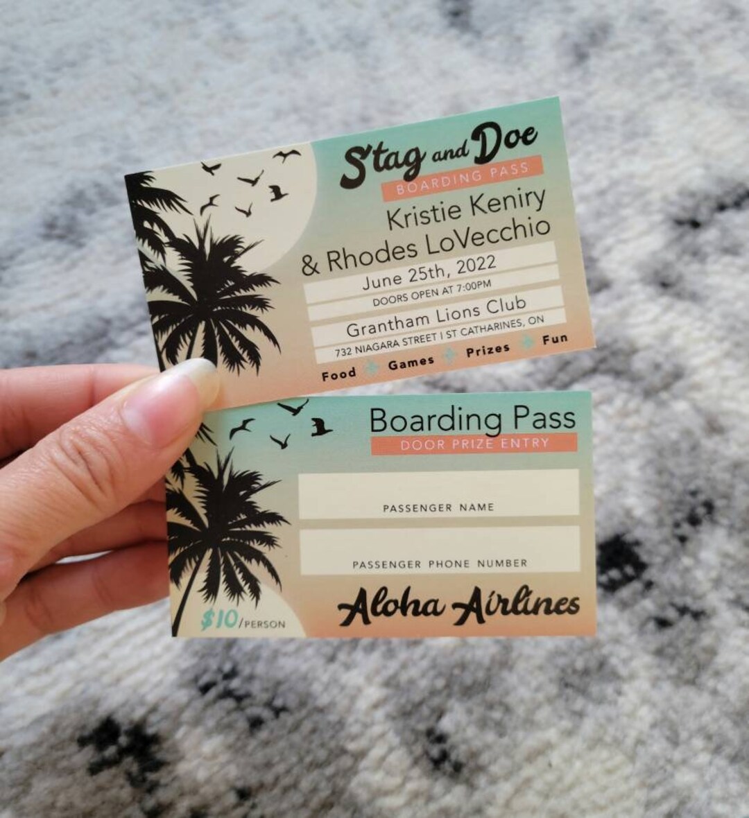 Boarding Pass | Stag & Doe Tickets | Weddings | Fun | Vacation | Aloha ...