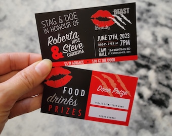 Jack and Jill Tickets Buck and Doe Stag and Doe Raffle - Etsy