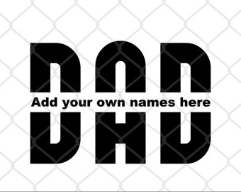 Split Dad Word Svg - Etsy