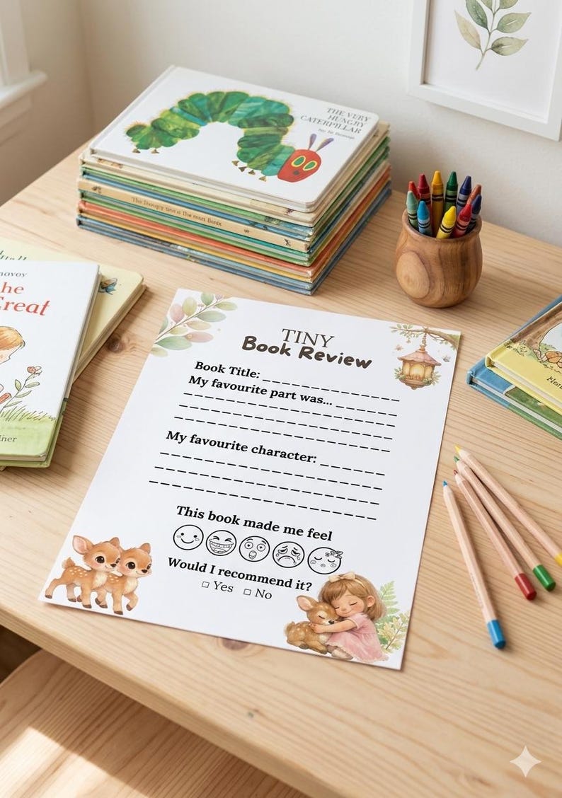 Kids Book Review Printable | Reading Activity for Kids | Mother & Child ...