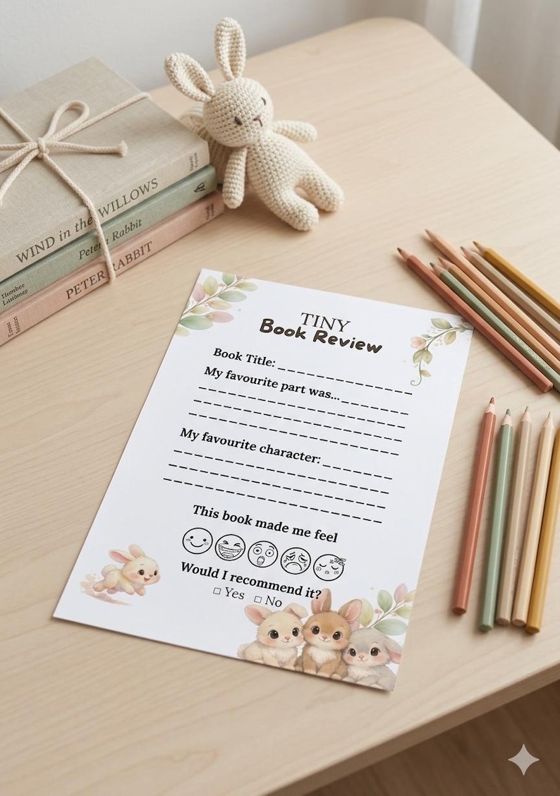 Kids Book Review Printable | Reading Activity for Kids | Mother & Child ...