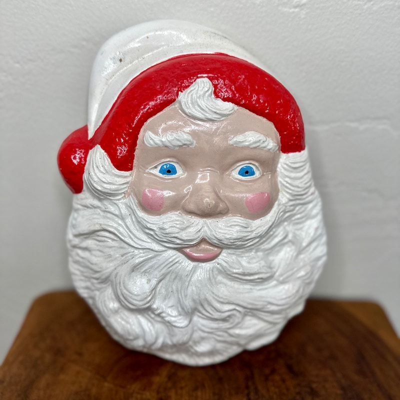 Chalkware Santa - Etsy