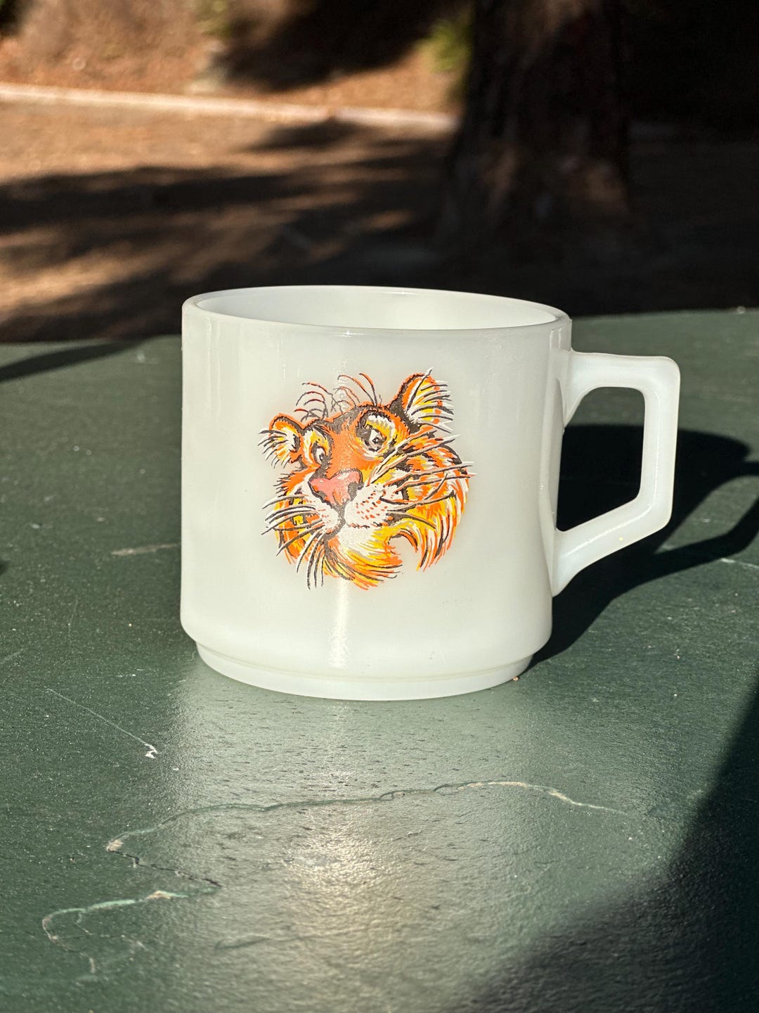 Vintage 1960s Fire King Esso-exxon Tiger Mug - Etsy