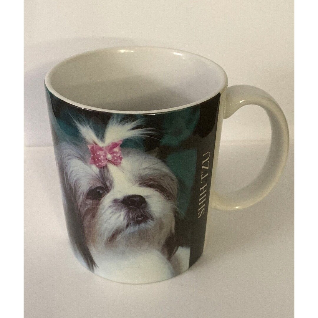 Shih Tzu Dog Cup Mug Historical Xpres Vtg Thailand Barbara Augello ...