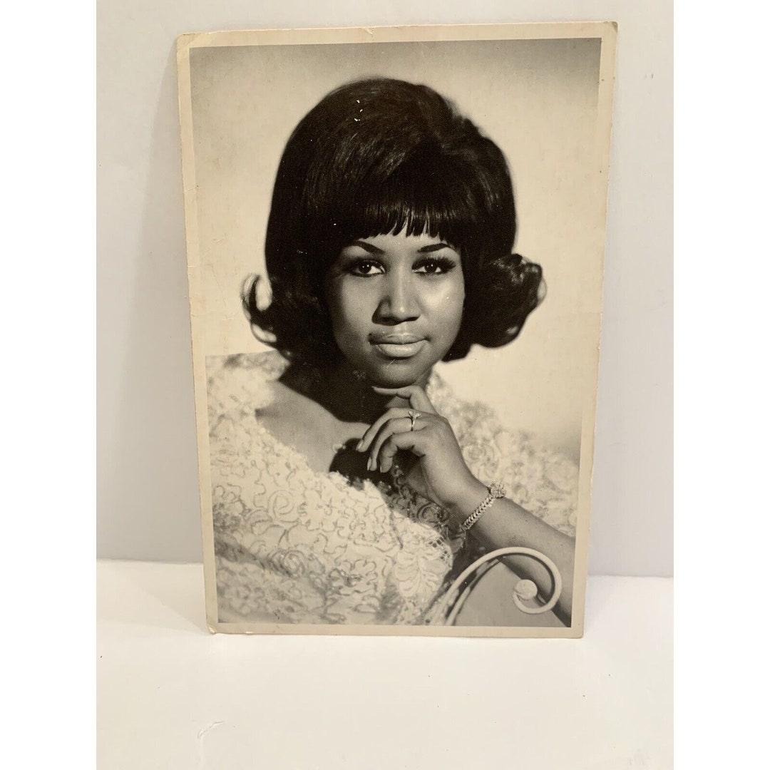Aretha Franklin B/W Photo Post Card Bouffant Flip Hairstyle - Etsy