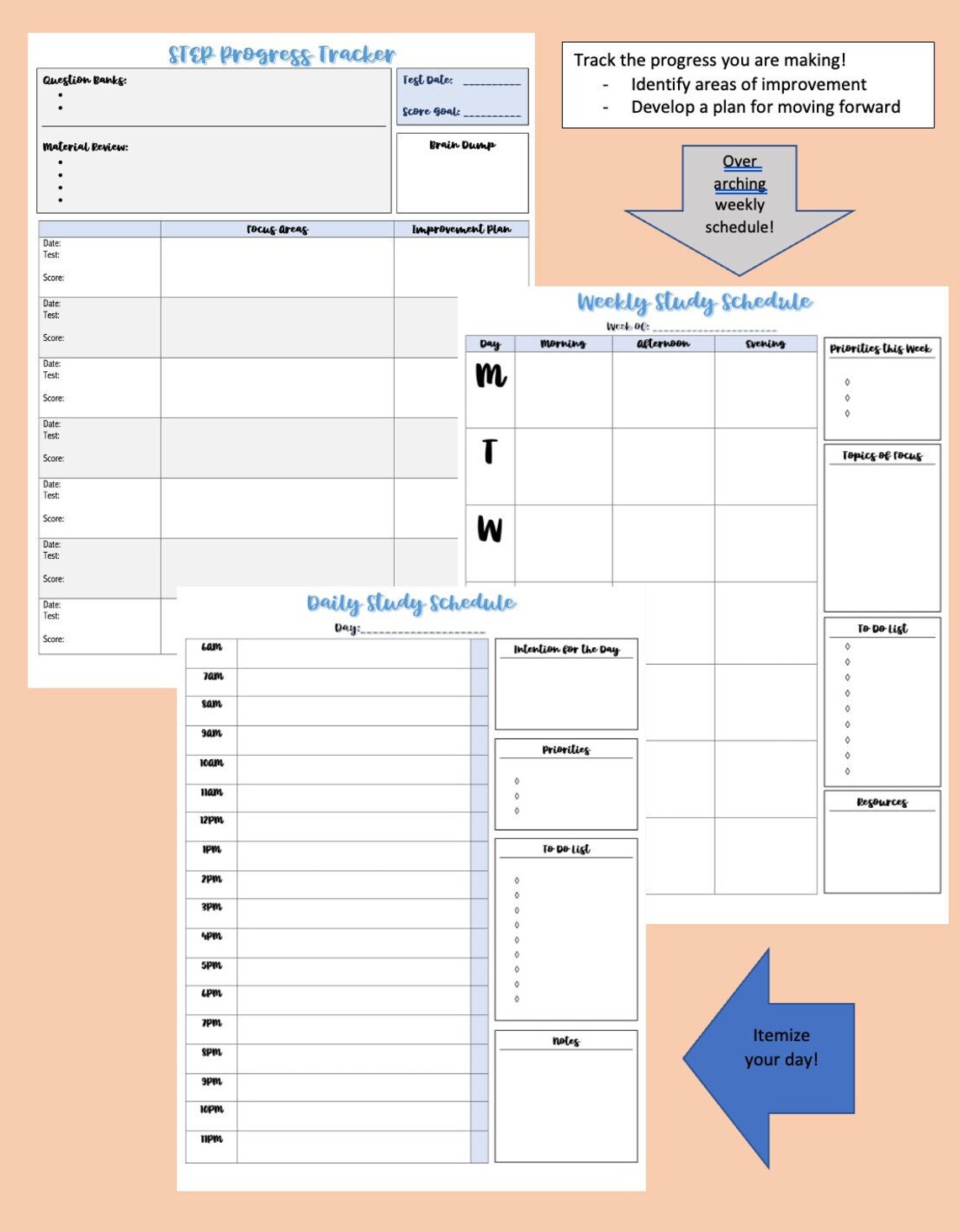 USMLE/STEP Study Plan and Tracker - Etsy