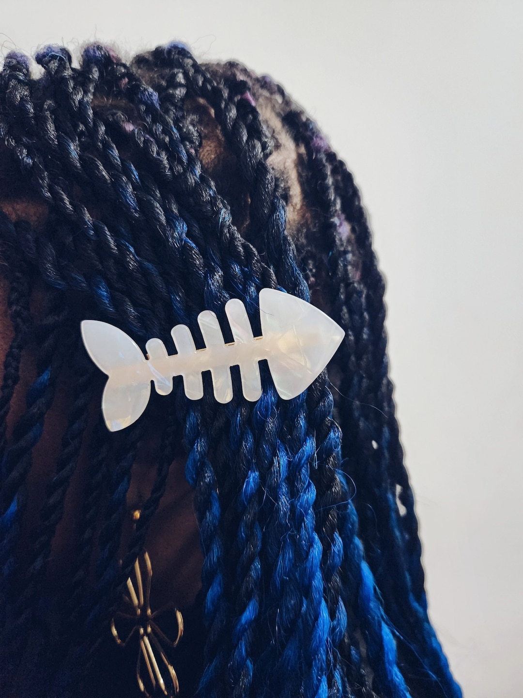 Fishbone Hair Clip | Ocean Theme Accessories | Iridescent Fish | Hair ...