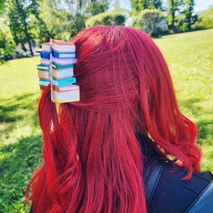 Stack of Books Claw Clip | Book Lovers Hair Clip | Reading Lovers ...