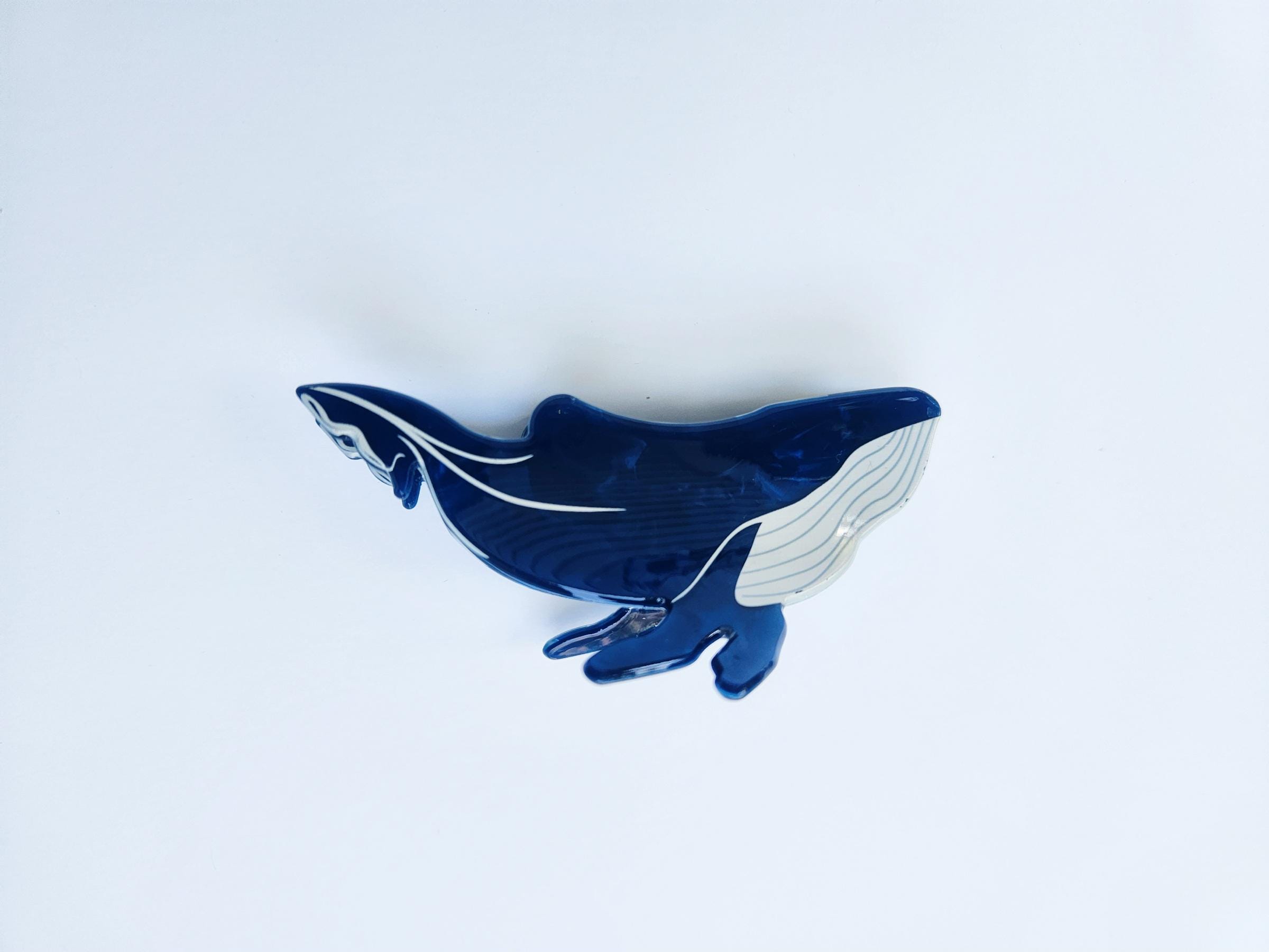 Blue Whale Hair Claw Clip | Ocean Theme Hair Accessories - Etsy