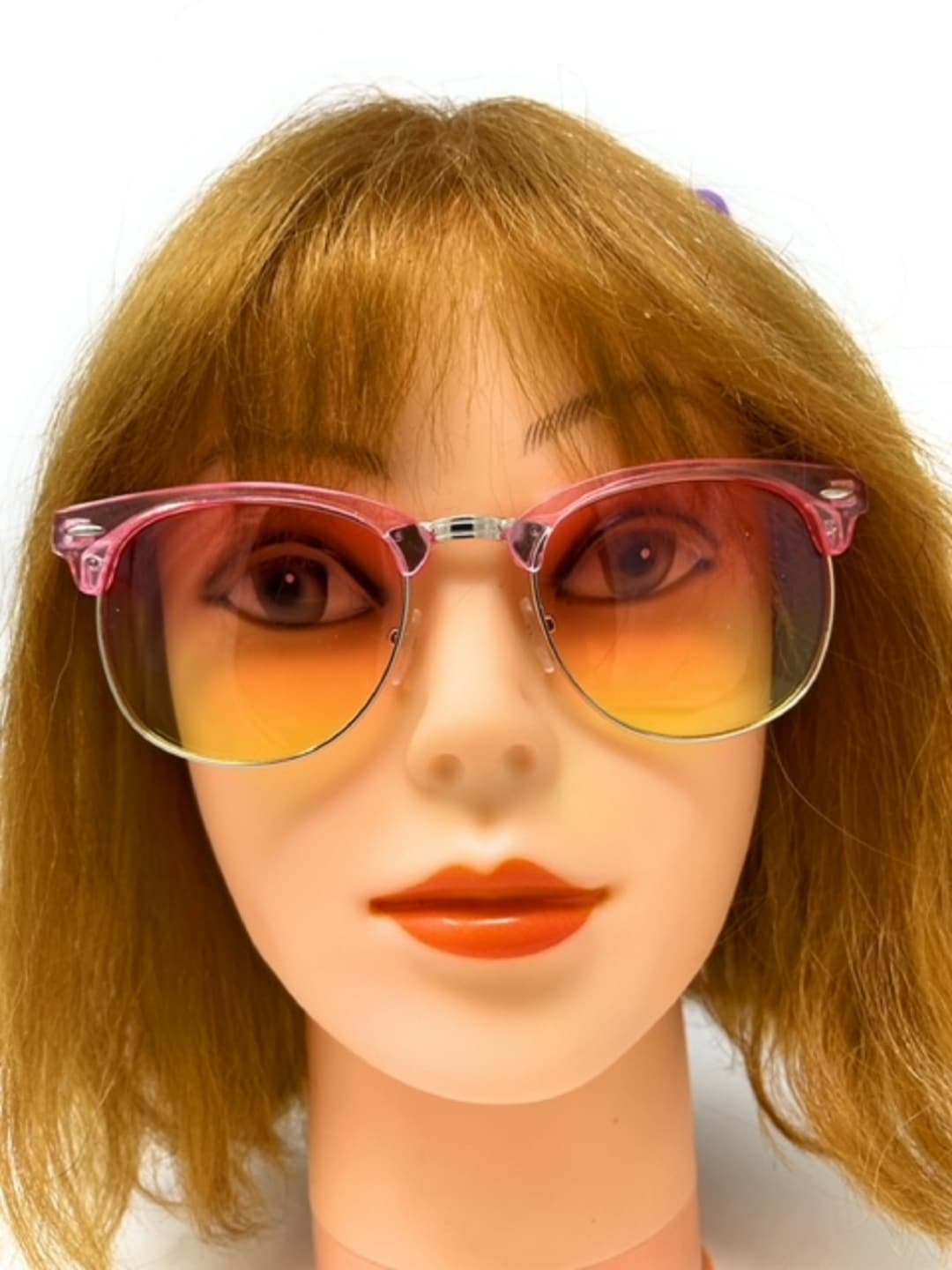 Semi-rimless Frame Retro Driving Sun Glasses: 100% UV Blocking Tinted ...