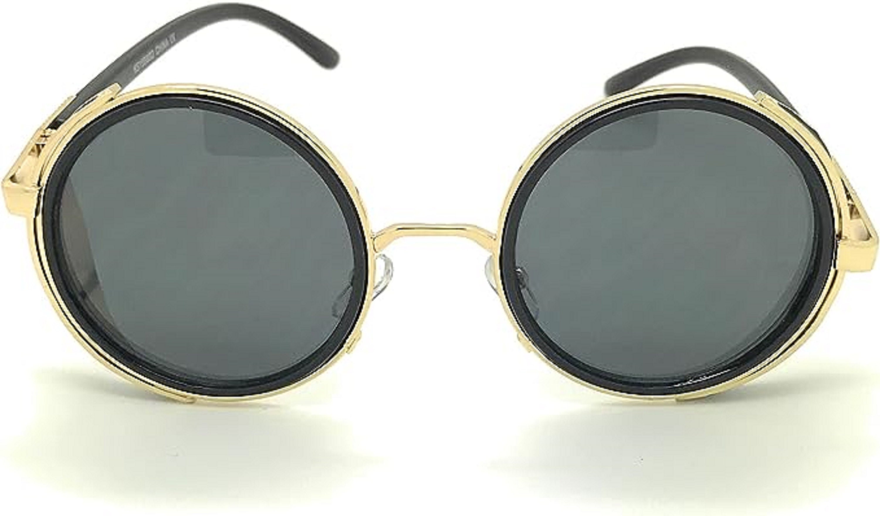 Steampunk Vintage Retro Round Sunglasses Metal Circle Frame Women Men ...