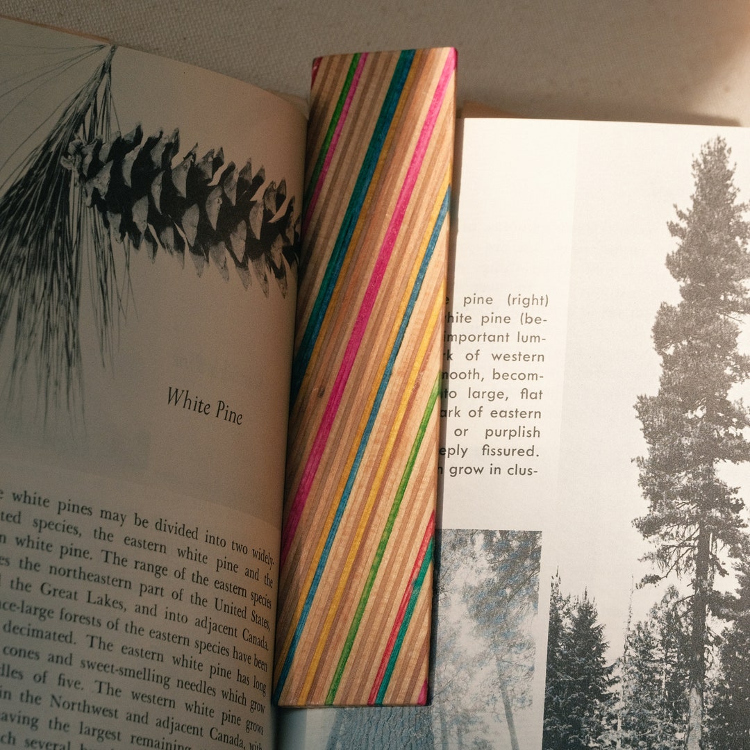 Recycled Skateboard Wooden Bookmark L Sustainable Woodworking L Book ...