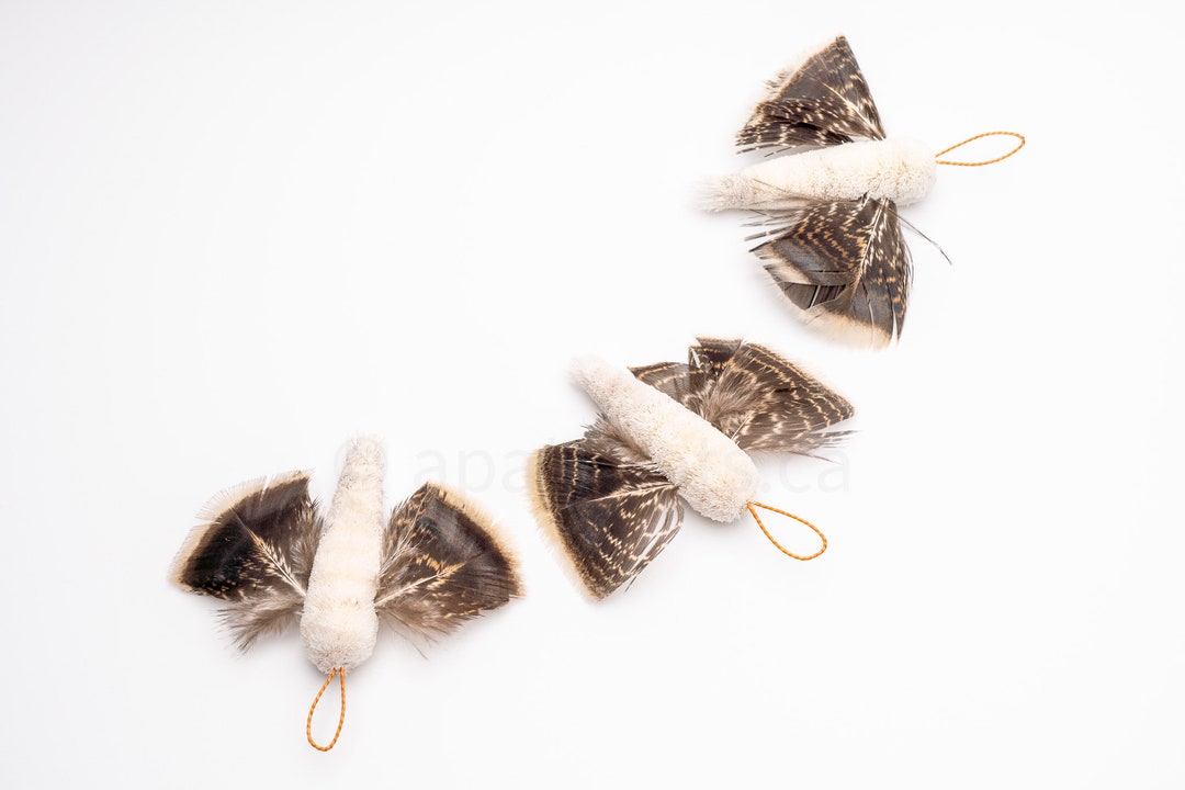 Snowy Moth Quality Natural Deer Hair Fur Cat Toy Teaser Wand Refill ...