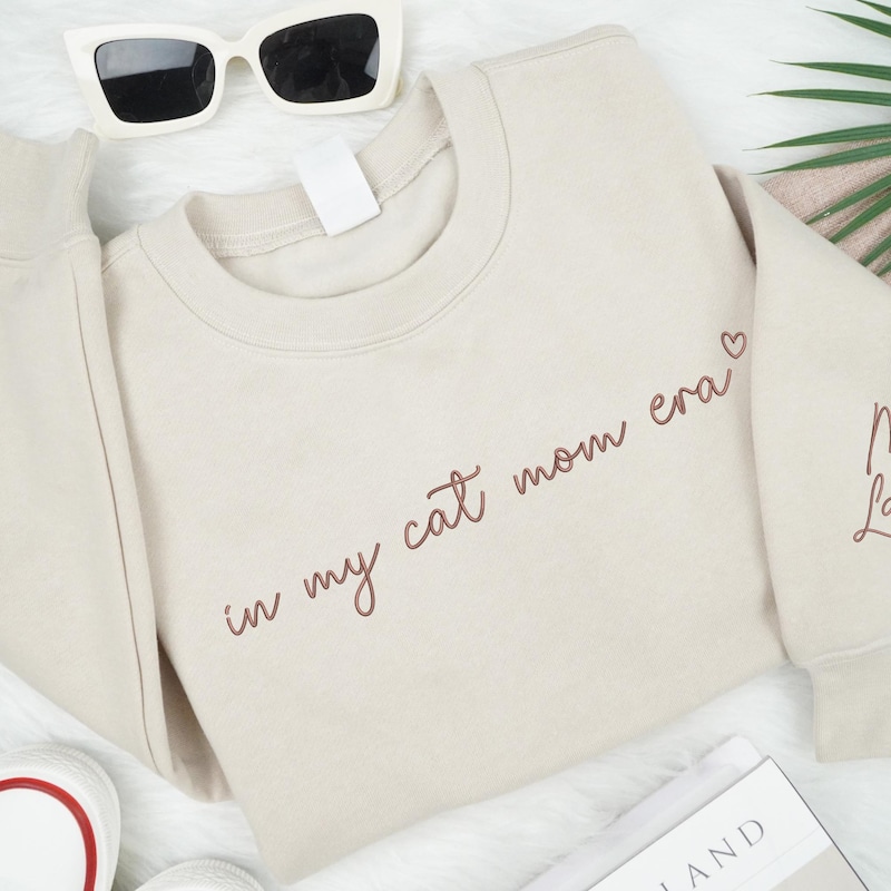 Embroidered Cat Mom Era - Etsy