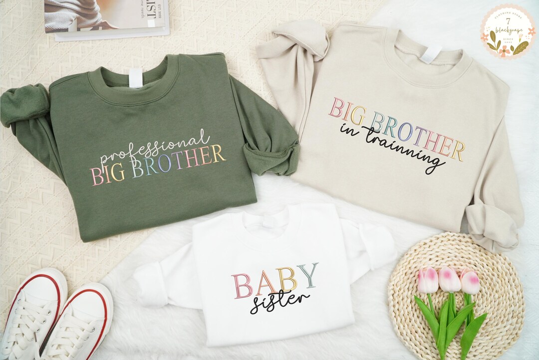 Embroidered Matching Professional Big Brother, Matching Family Shirt ...