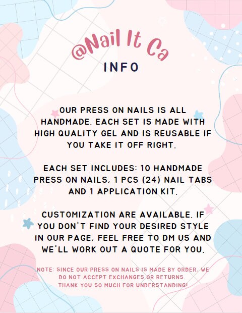 Ice Cube Nails Set Press on Nails Glue on Nails Hidden Treasure Nail ...
