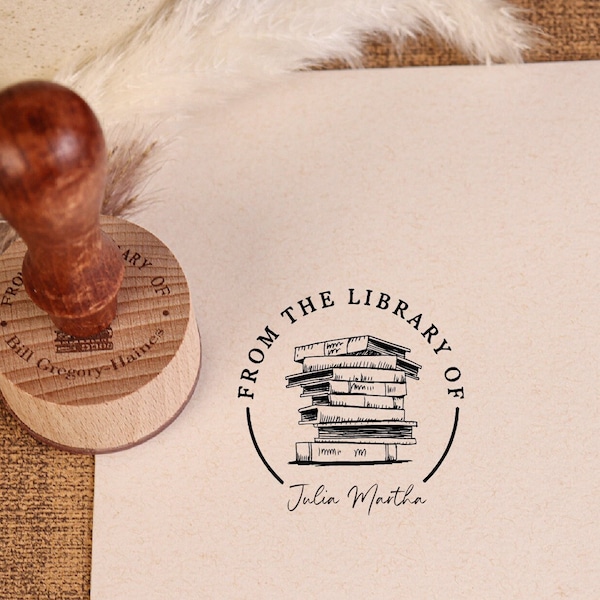 Book Stamp - Etsy
