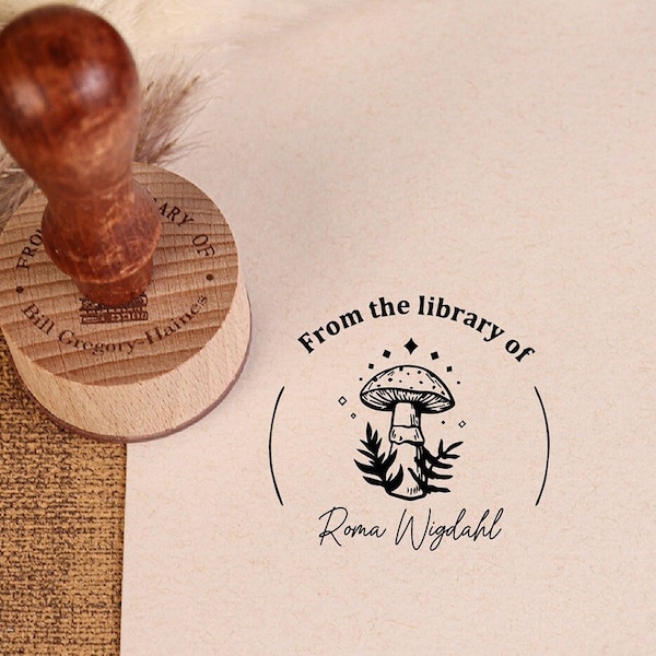 Library Stamp - Etsy