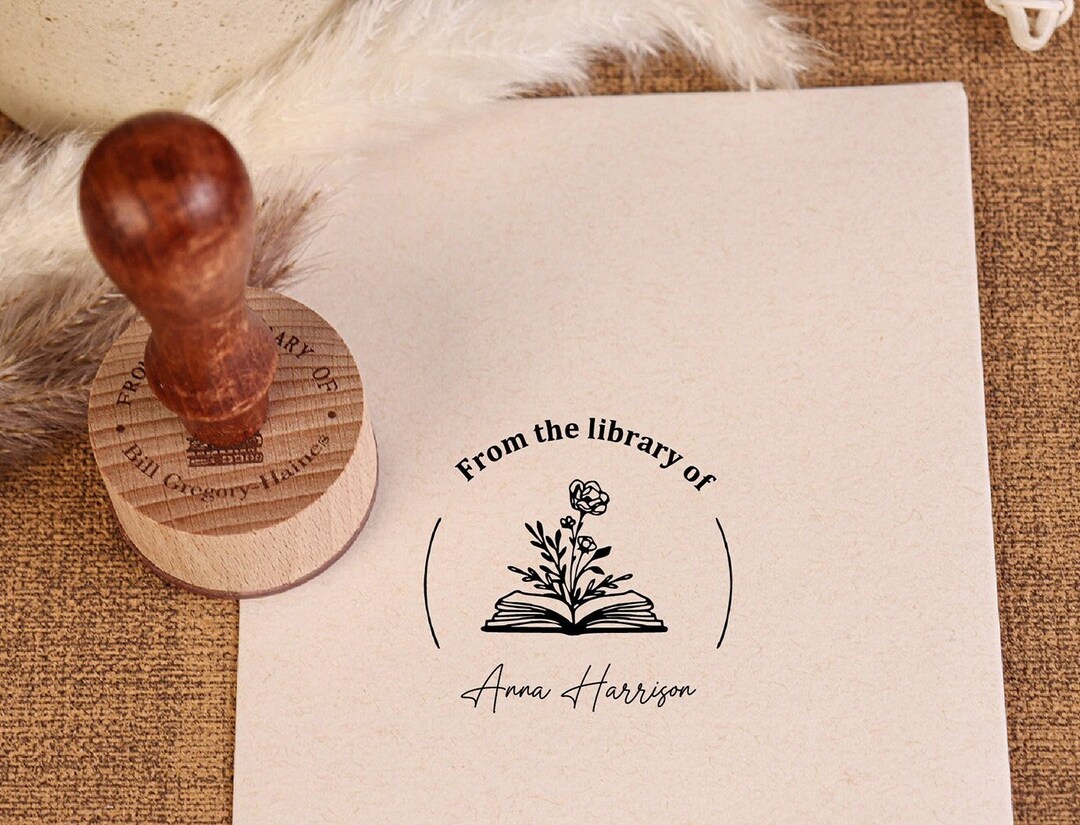From the Library of Stamp| Ex Libris Stamp | Book Stamp | Stamp Book ...