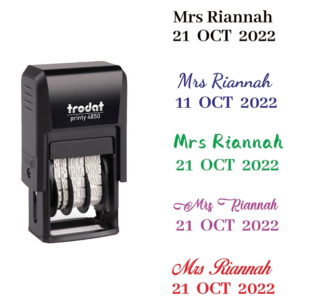 Custom Personalized Name Stamp/ Name Stamp /teacher Stamp/ Personalised ...