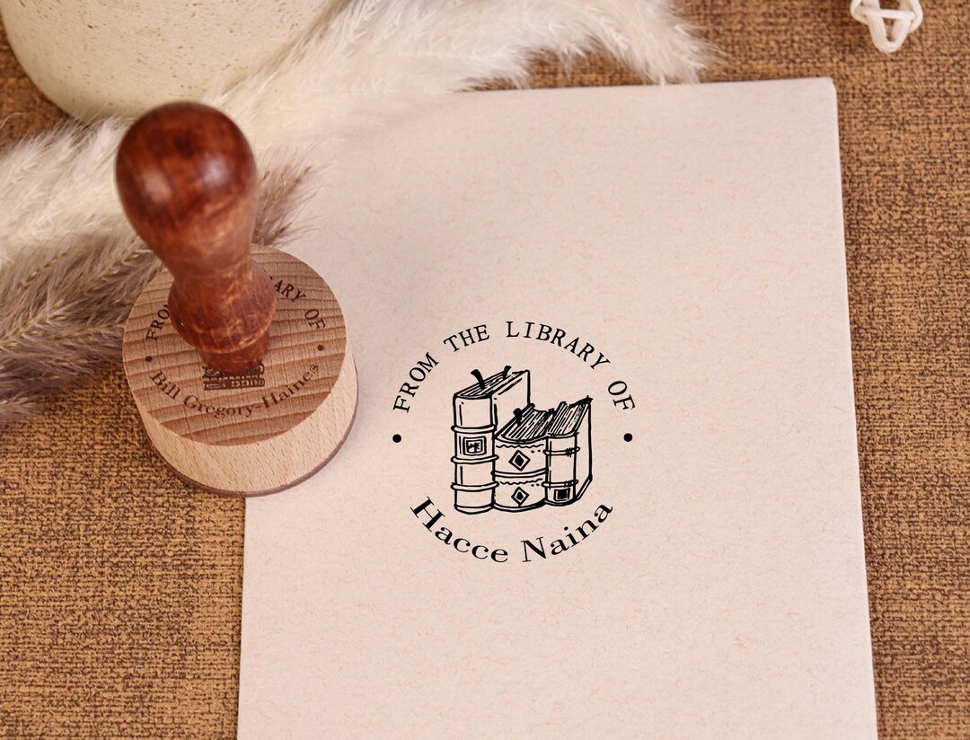 From the Library of |custom Library Stamp|personalized BOOK Stamp ...