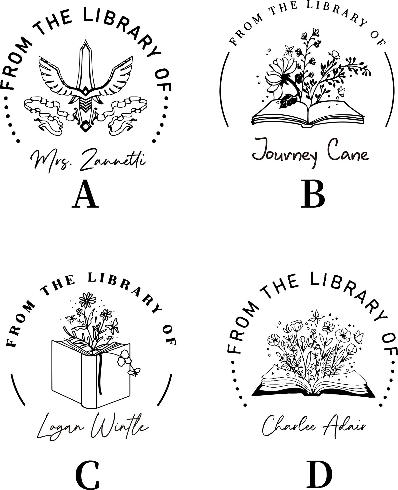 Personalized LIBRARY Stamp,custom Library Stamp, Best Gift,book Stamp ...