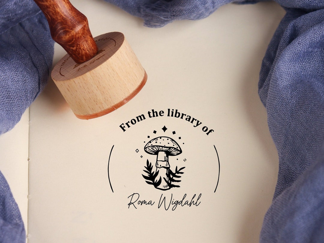 Personalized Book Stamp Round Library Stamp From the Library of Stamp ...