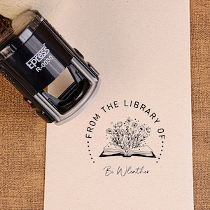 From the Library of |custom Library Stamp|personalized BOOK Stamp ...