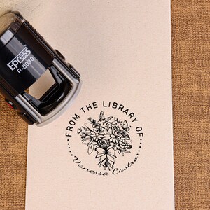 PERSONALIZED BOOK STAMP | Self Inking Library Stamp | Custom Library ...