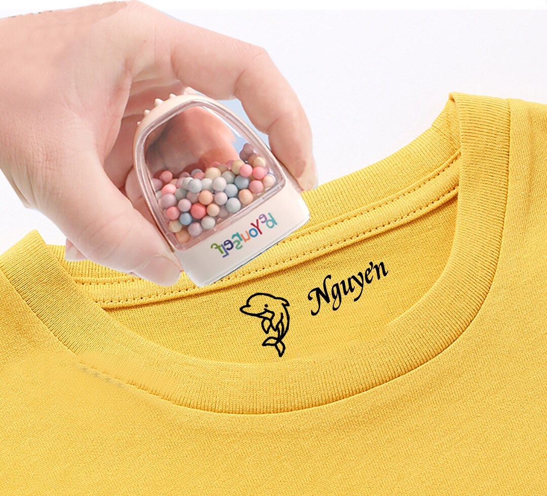 Personalized Name for Student Clothes Stamps,chapter Cartoon Kids Seal ...