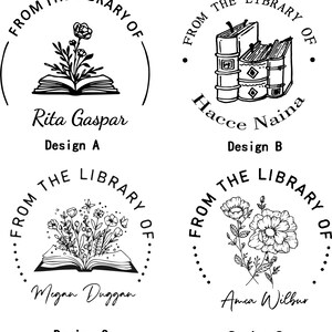 From the Library of |custom Library Stamp|personalized BOOK Stamp ...