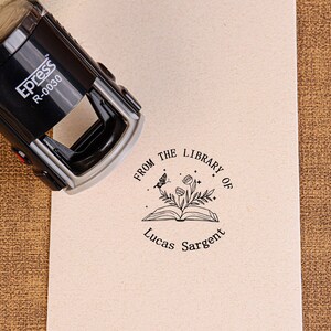 PERSONALIZED BOOK STAMP | Self Inking Library Stamp | Custom Library ...