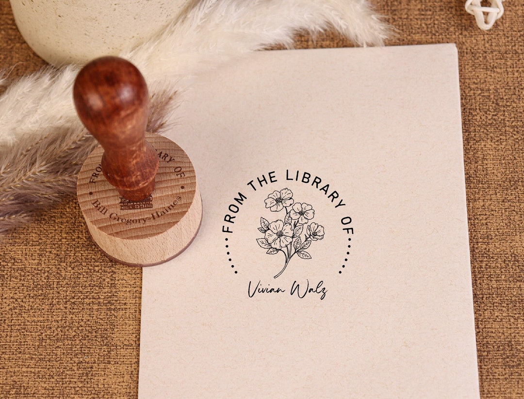 From the Library of |custom Library Stamp|personalized BOOK Stamp ...