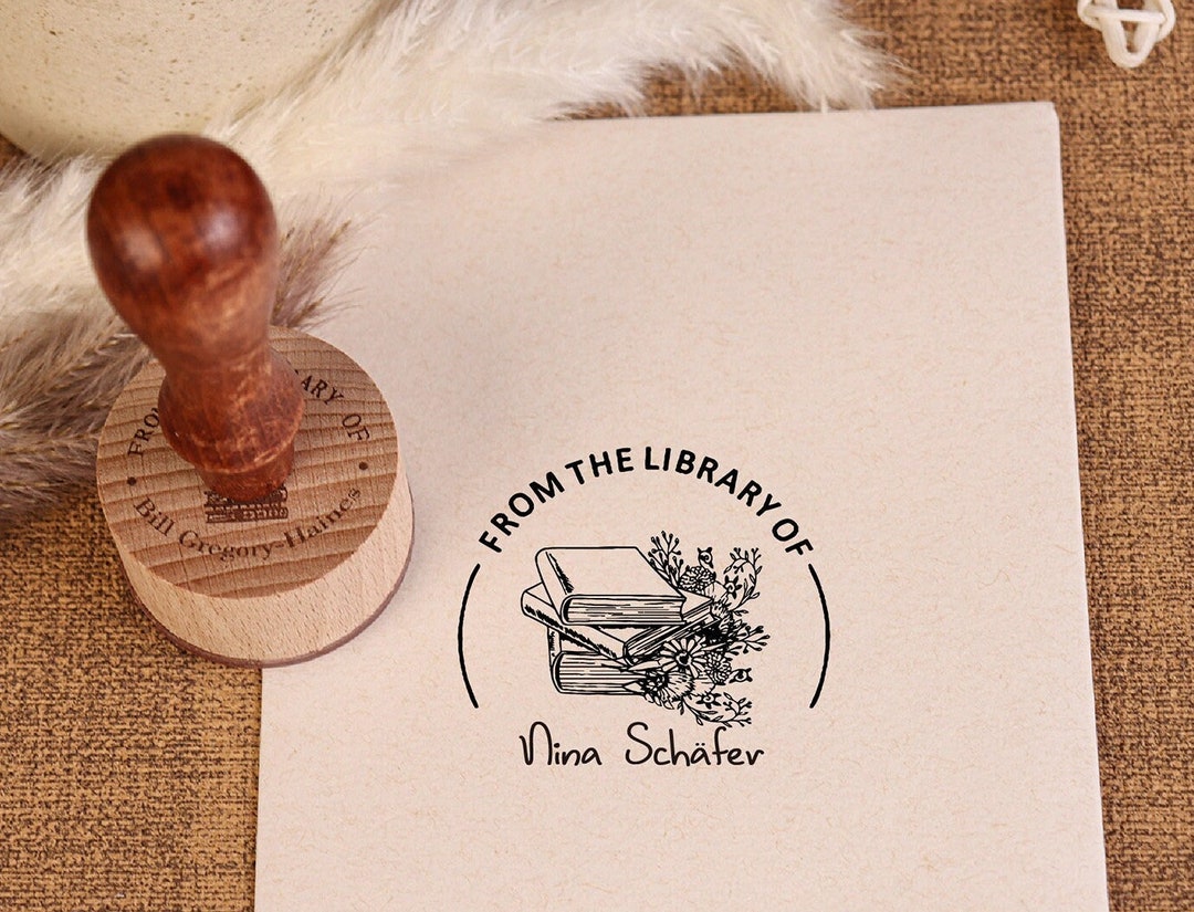 From the Library of Stamp| Ex Libris Stamp | Book Stamp | Stamp Book ...