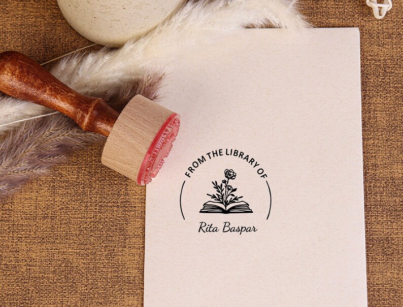 From the Library of |custom Library Stamp|personalized BOOK Stamp ...