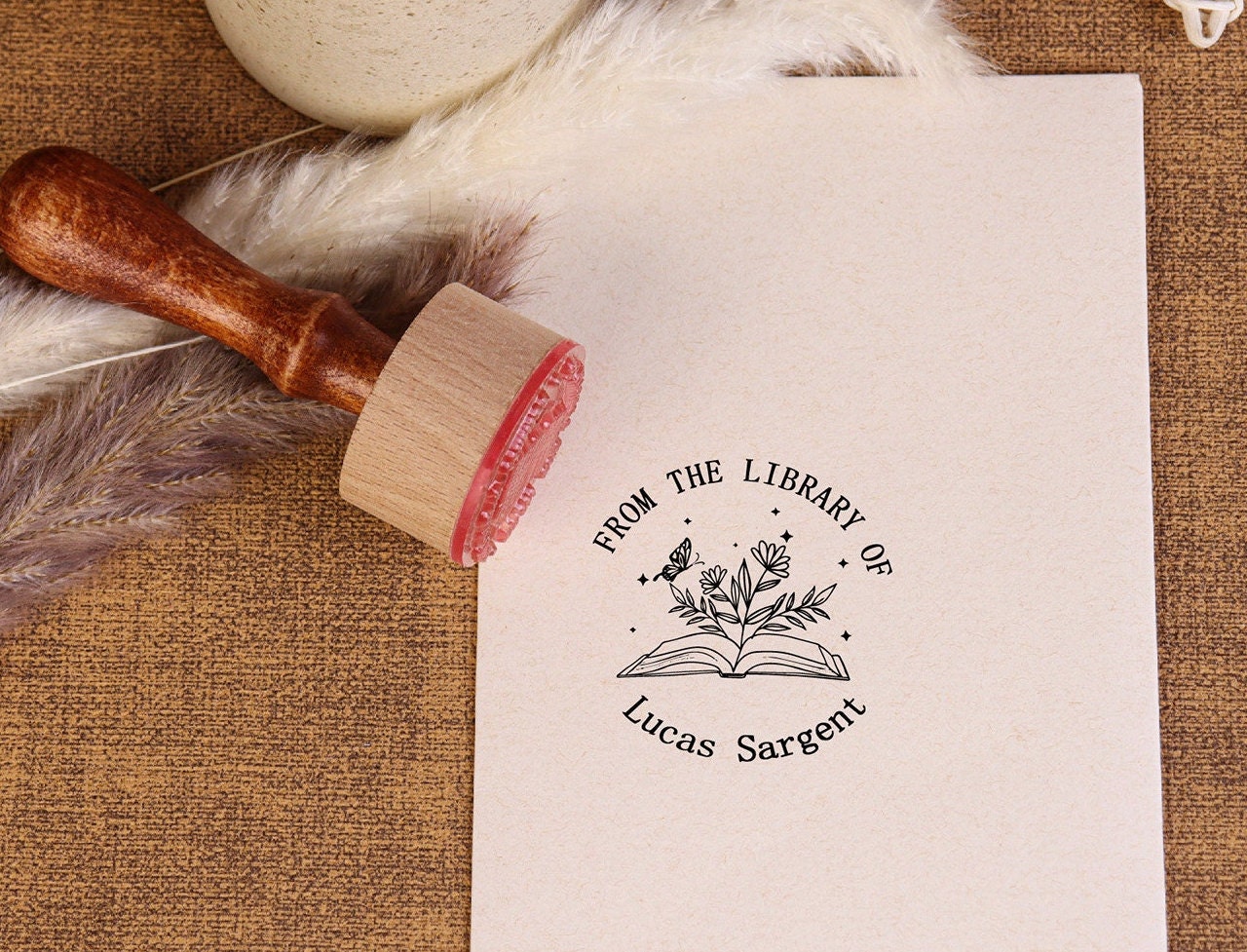 From the Library of | Ex Libris | Mountain Book Stamp | This Book ...
