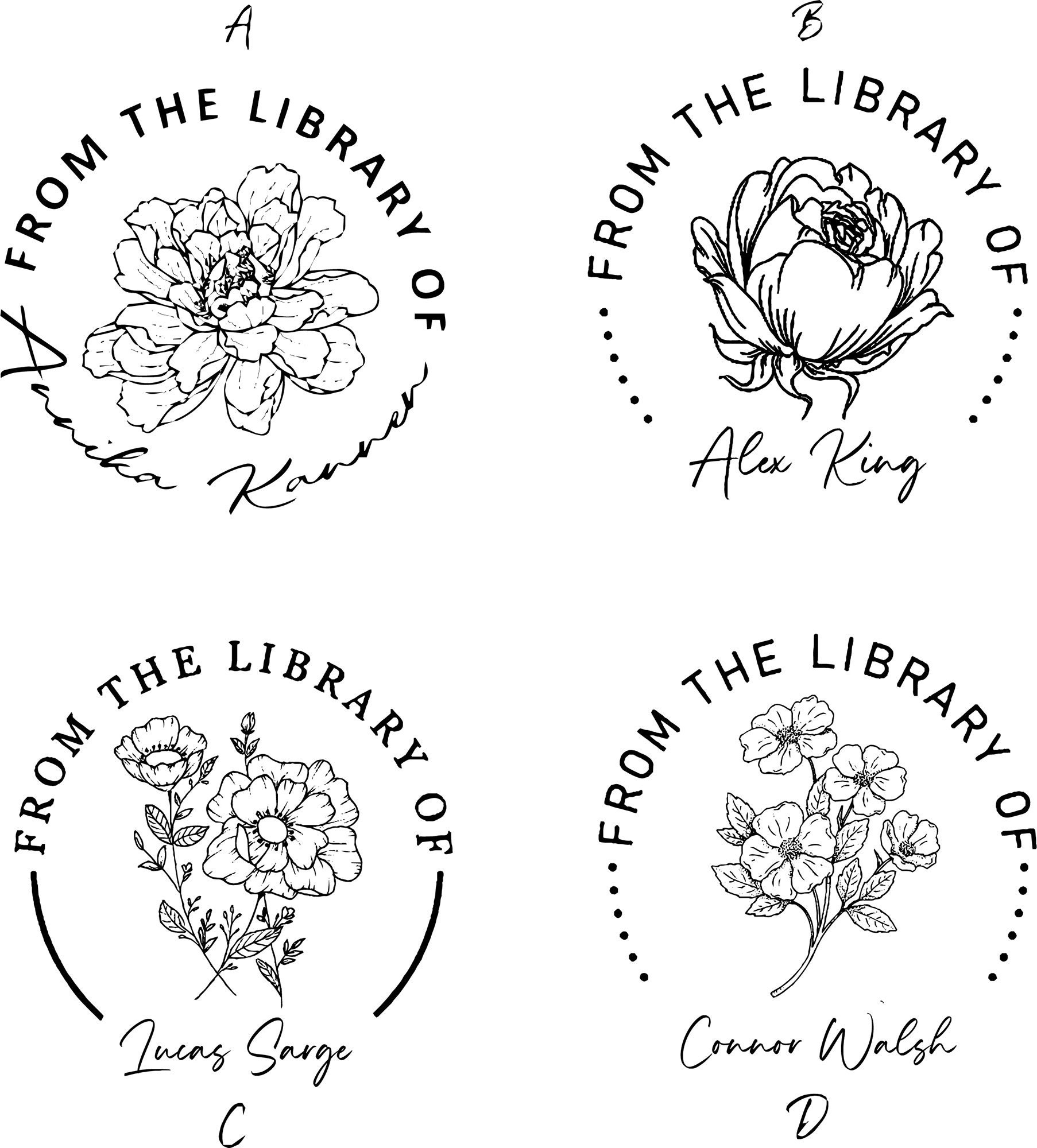 PERSONALIZED BOOK STAMP | Self Inking Library Stamp | Custom Library ...