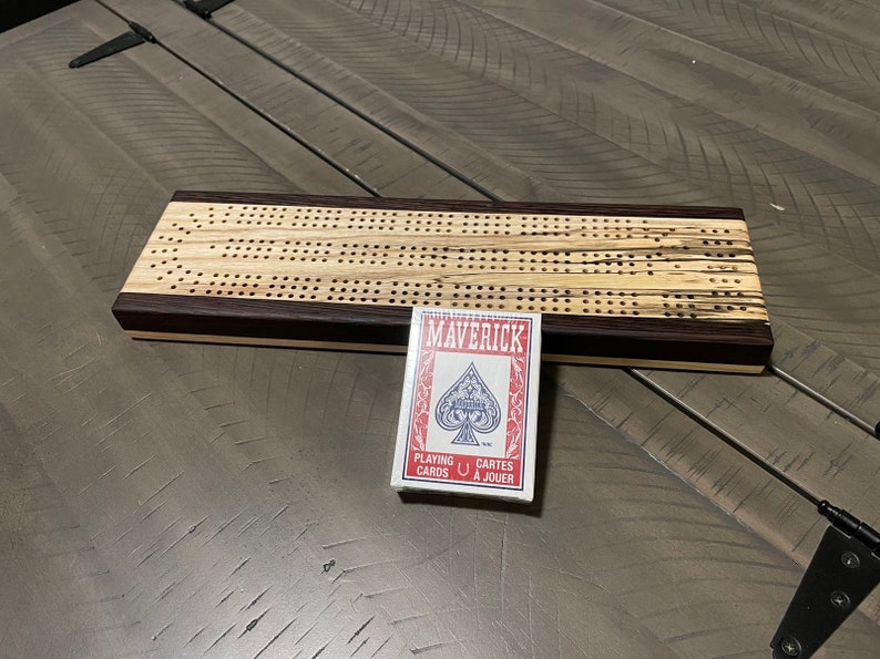 Handmade Hardwood 3 Lane Cribbage Board With Peg Storage. - Etsy
