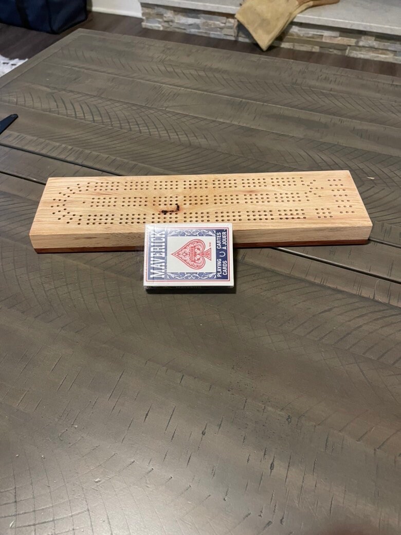 Handmade Hardwood 3 Lane Cribbage Board With Peg Storage. - Etsy