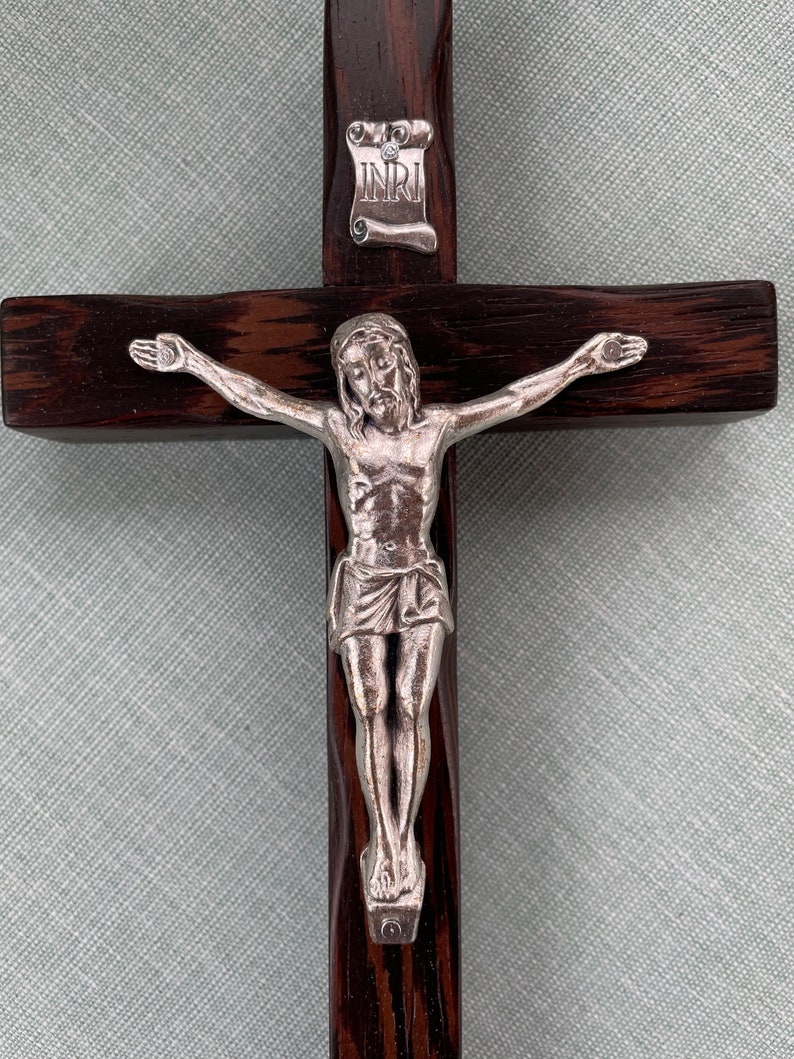 Handmade Hardwood Wall Crucifix. Gift for Easter, Baptism, First ...