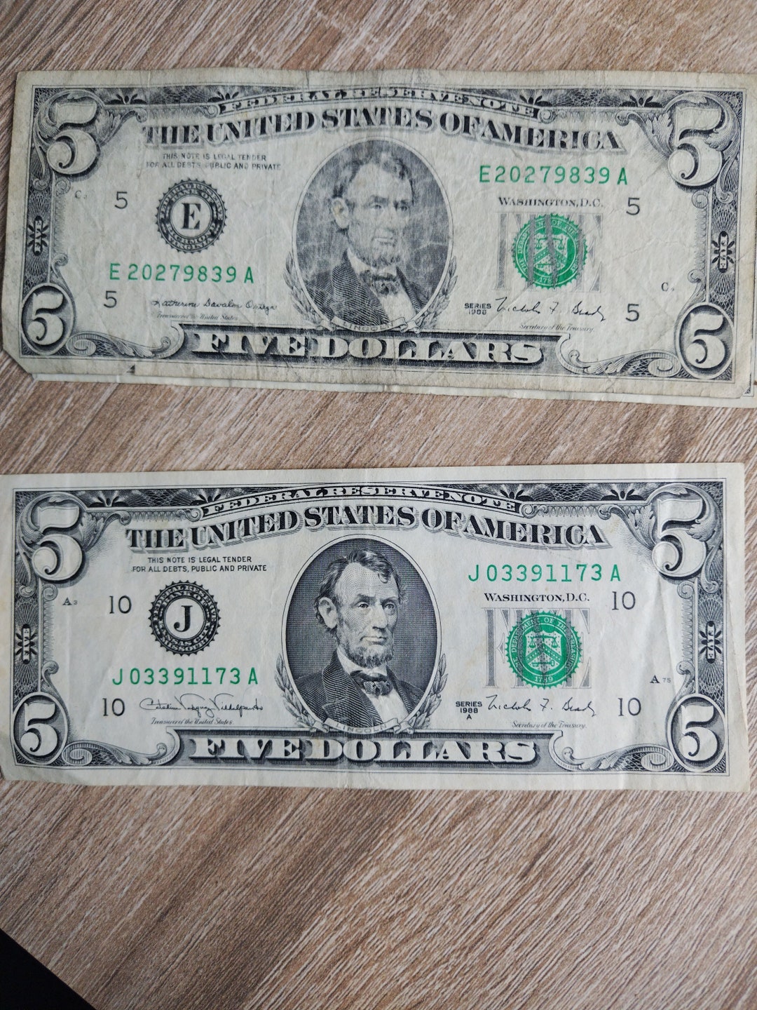 Vintage 1988 5 Dollar Bill Etsy vintage-1988-5-dollar-bill-etsy