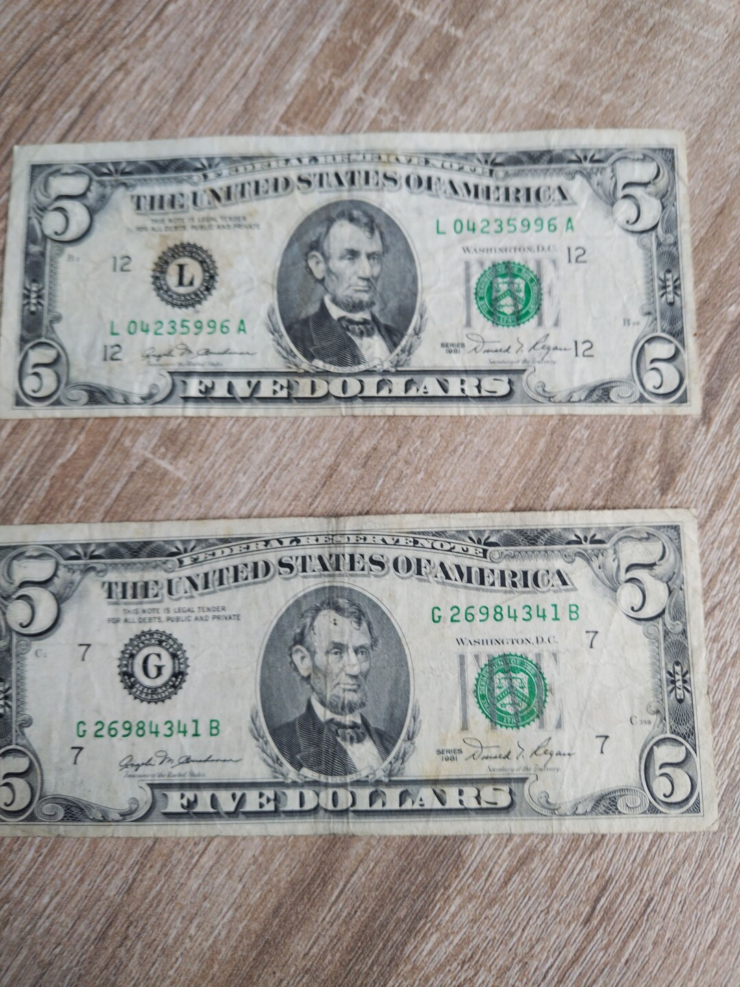 Vintage 1981 5 Dollar Bill Etsy vintage-1981-5-dollar-bill-etsy