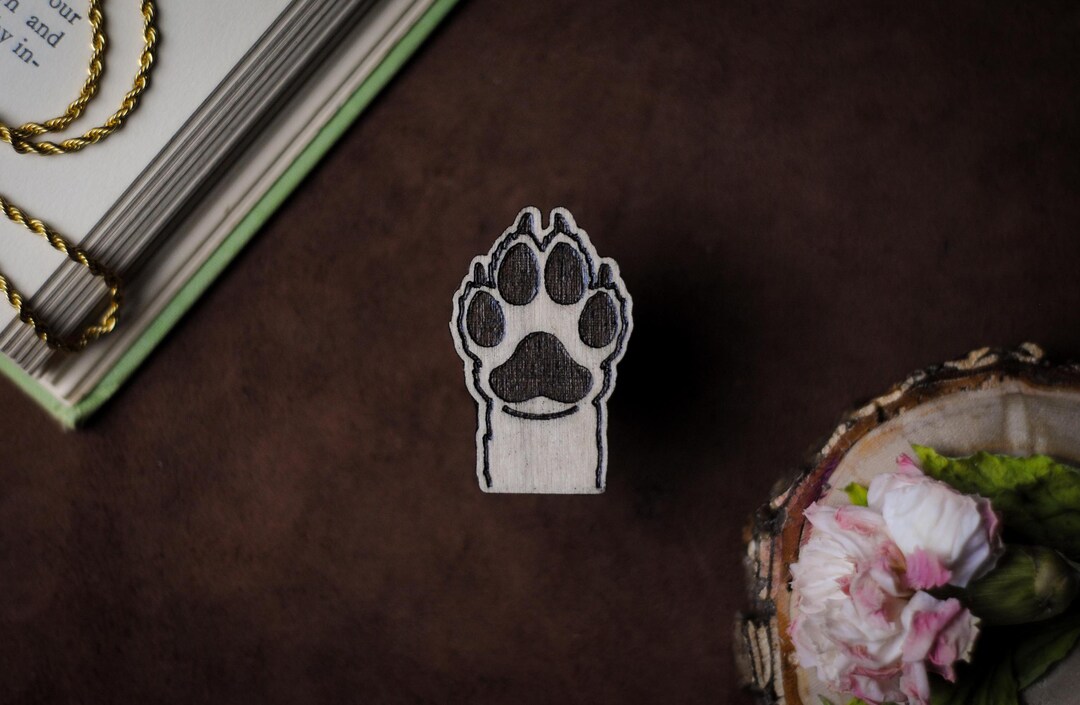 Wooden Dog Paw Pin Dog Pin - Etsy