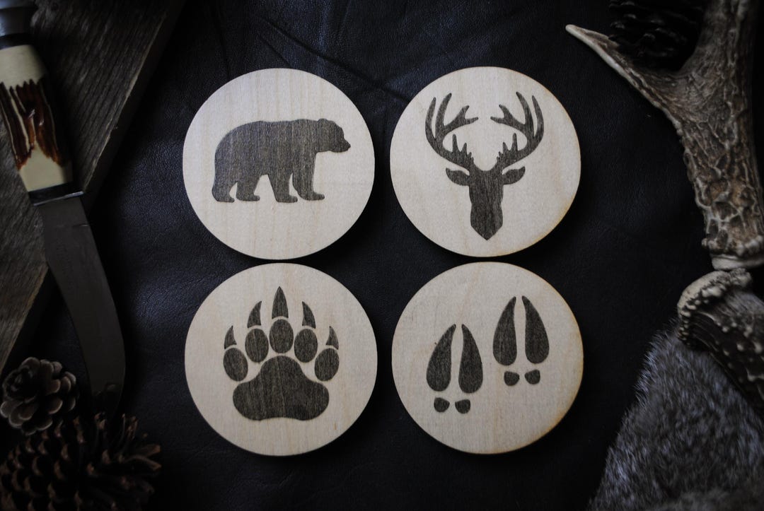 Wooden Wild Life Coasters Set | Animal Coasters | Drink Coasters ...