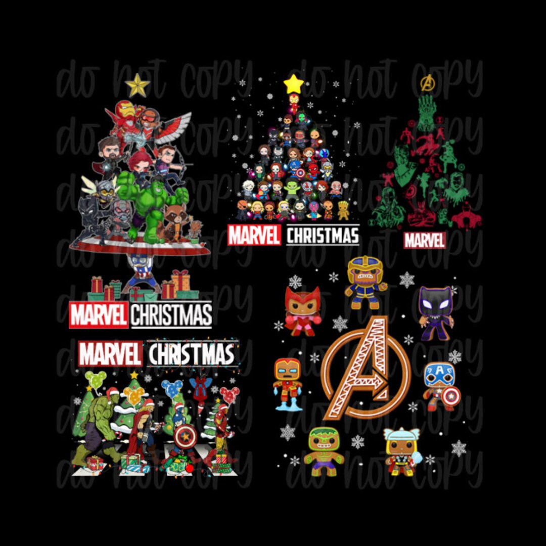 Marvel Christmas PNG Avengers Characters Christmas PNG - Etsy